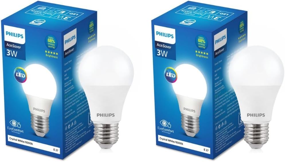 Buy PHILIPS 3-watt LED Bulb | AceSaver LED Bulb | Base: E27 Light Bulb ...