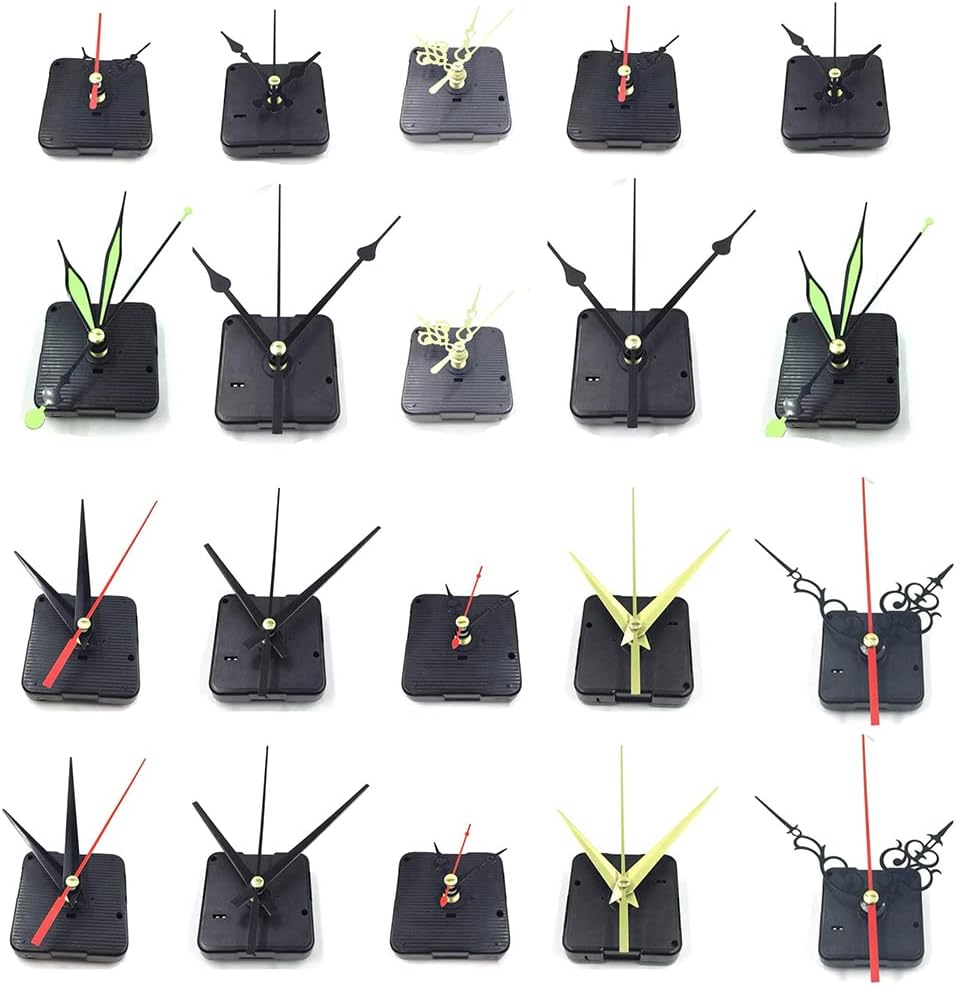 Diyiming 20 Sets Black Quartz Clock Movements Mechanism Quartz Clock ...