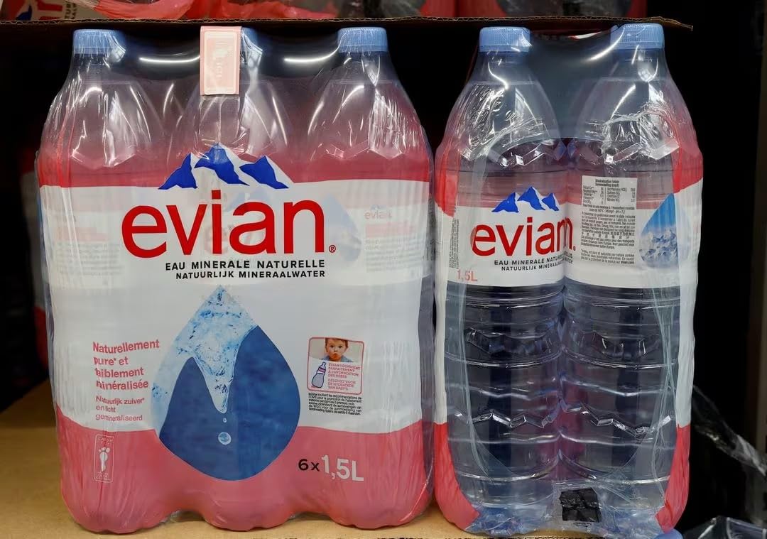 Evian Natural Mineral Water Pure Natural Mineral Water Bottle, 500 ml x ...
