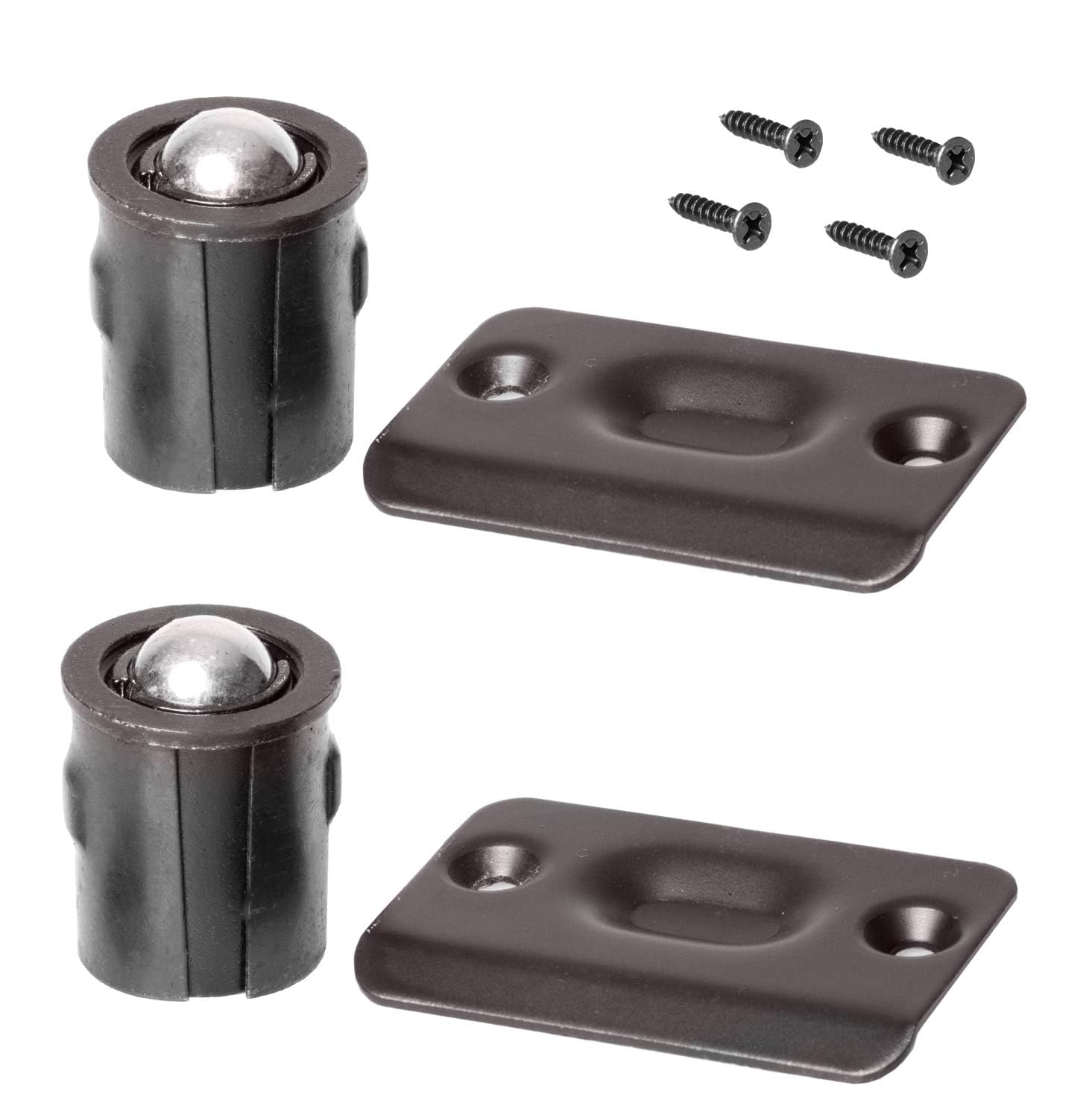 Ilyapa Set of 2 Ball Catch Door Hardware for Closet, Oil Rubbed Bronze ...