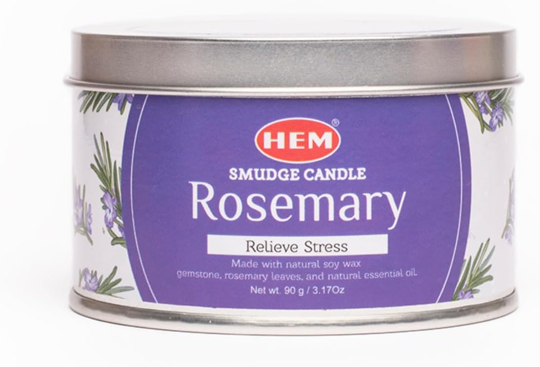 Amazon.com: HEM Rosemerry Scented Smudge Candles – 3.2 Oz Natural Soy ...