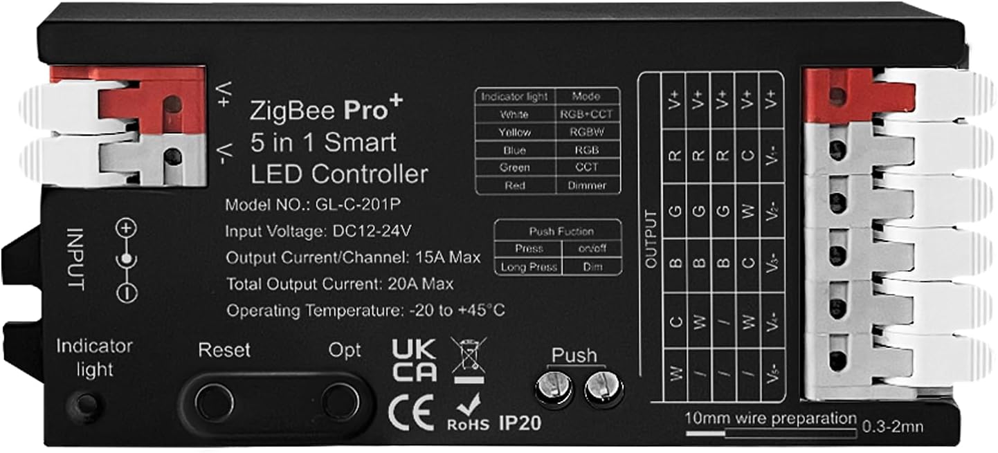 Amazon.com: KHKJROS LED Controller 5in1, ZigBee 3.0 Pro+,ZigBee led ...