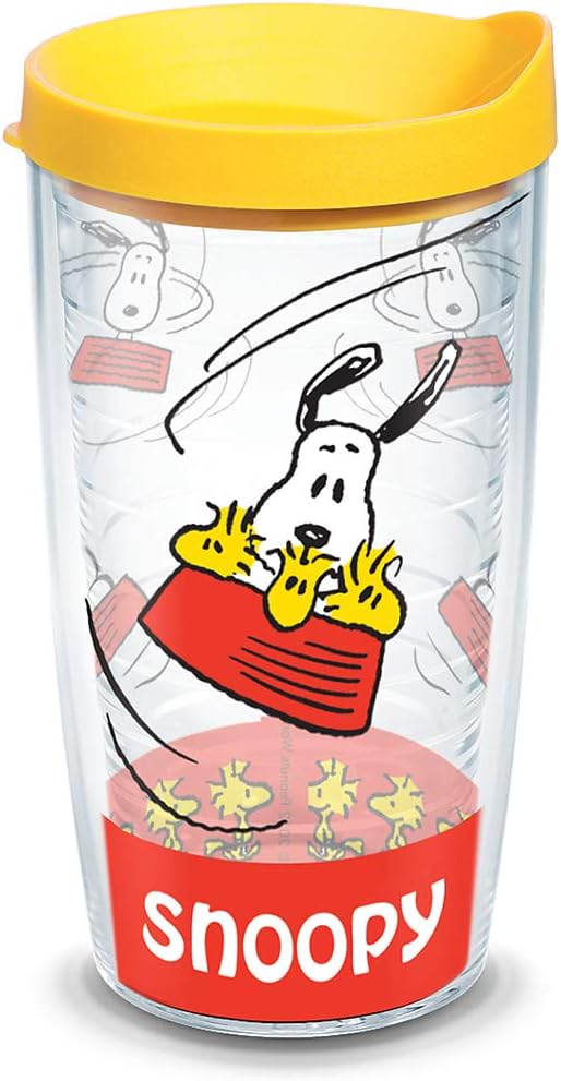Amazon.com | MINISO Snoopy Summer Coffee Travel Mug Spill Proof Leak ...