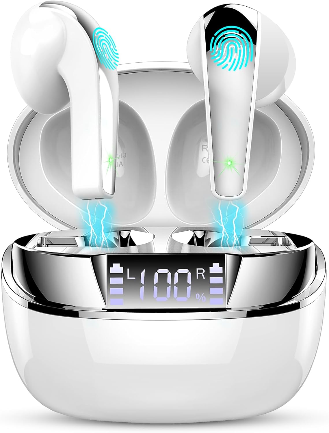 Cuffie Bluetooth 5.3, Auricolari Bluetooth con ENC Mic Stereo HiFi ...