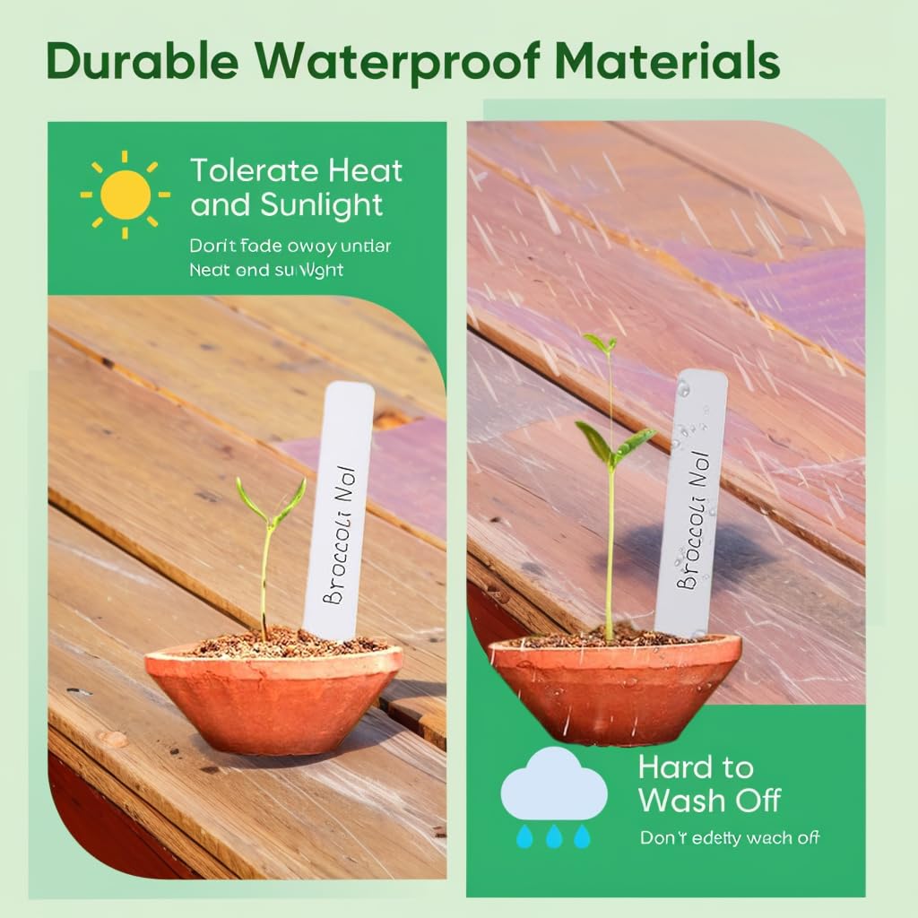 Snapklik.com : 100Pcs Plastic Plant Labels,4",Waterproof Plant Tags ...