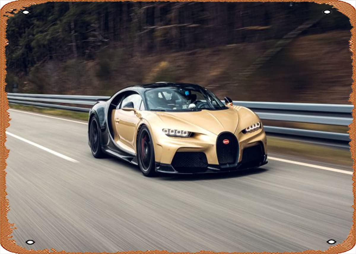 Amazon.com : Bugatti Chiron Super Sport Vintage Tin Sign Hippie Room ...