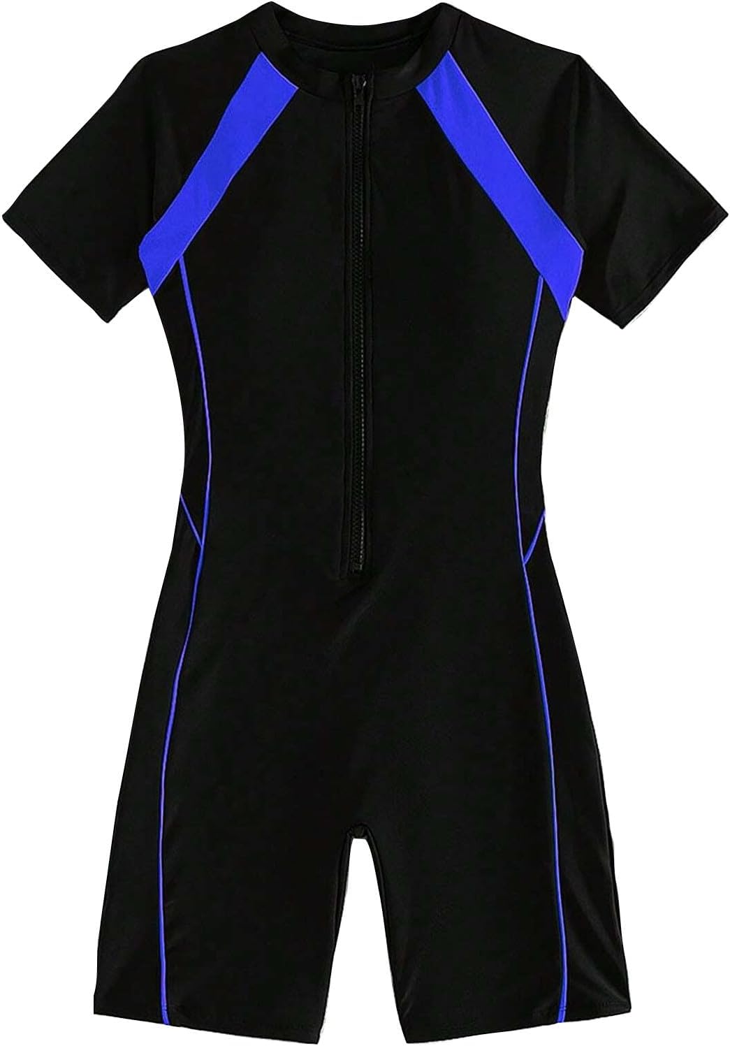 LMSXCT Women Zipper Rash Guard Short Sleeve Sun Protection Surf ...