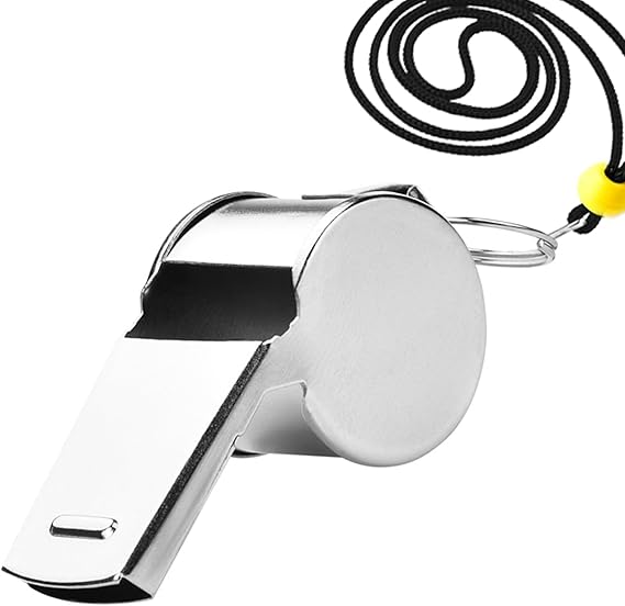 LacyMC Whistles, Metal Wheeled Whistle, Metal Sports Whistles with Cord ...