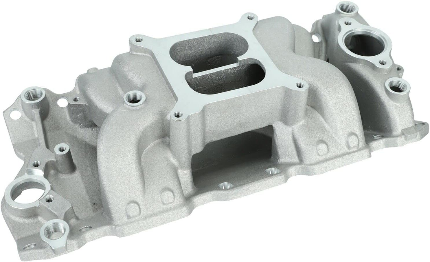 Buy Small Block Chevy Dual Plane Air Gap Satin Aluminum Intake 1500 ...