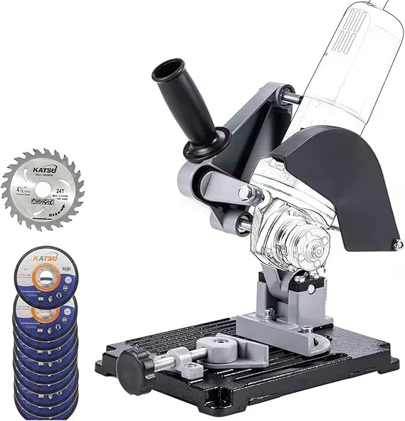 KATSU Angle Grinder Clamp Stand with 10 Cutting Discs for Wood and ...