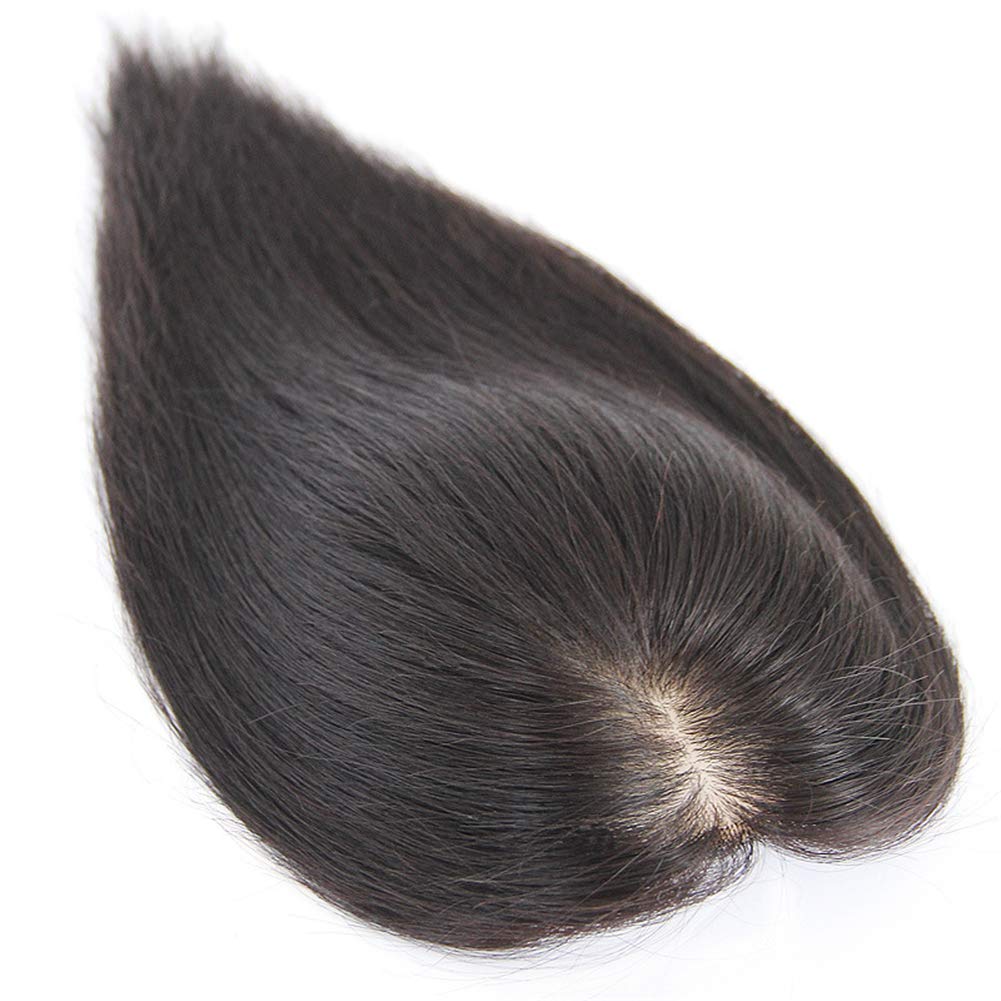 Amazon.com : Human Hair Wiglet Toppers Clip in 3.5"x4" Silk Base Secret ...