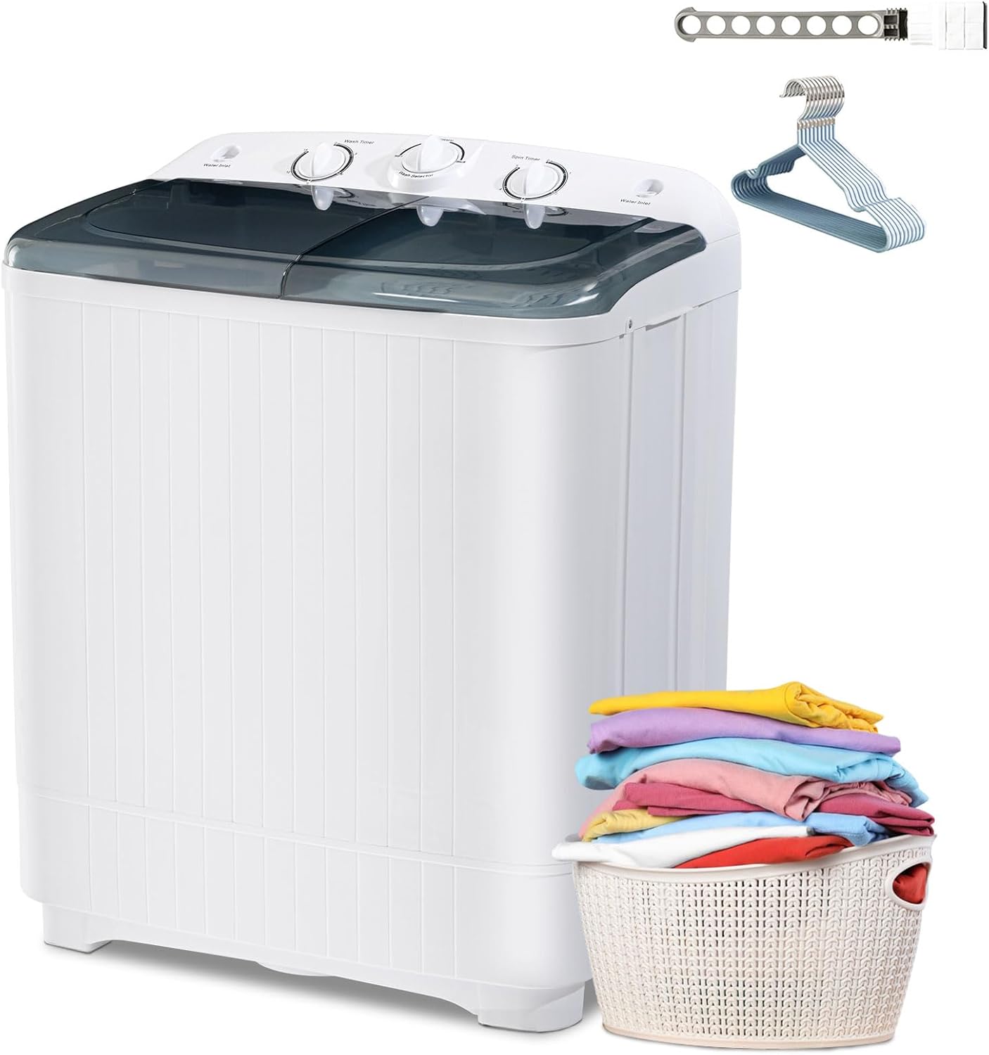 Amazon.com: Erivess 2-in-1 Portable Washing Machine, 13lbs Wash 9lbs ...