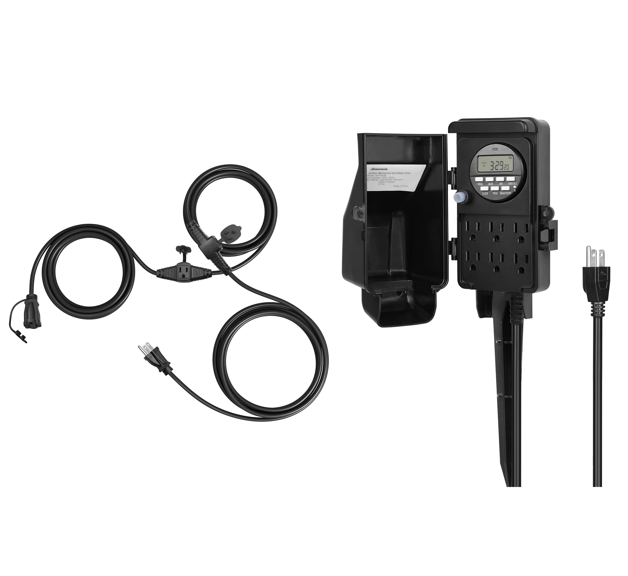 Amazon.com: DEWENWILS Outdoor Digital Power Strip Timer, 25 Ft Outdoor ...