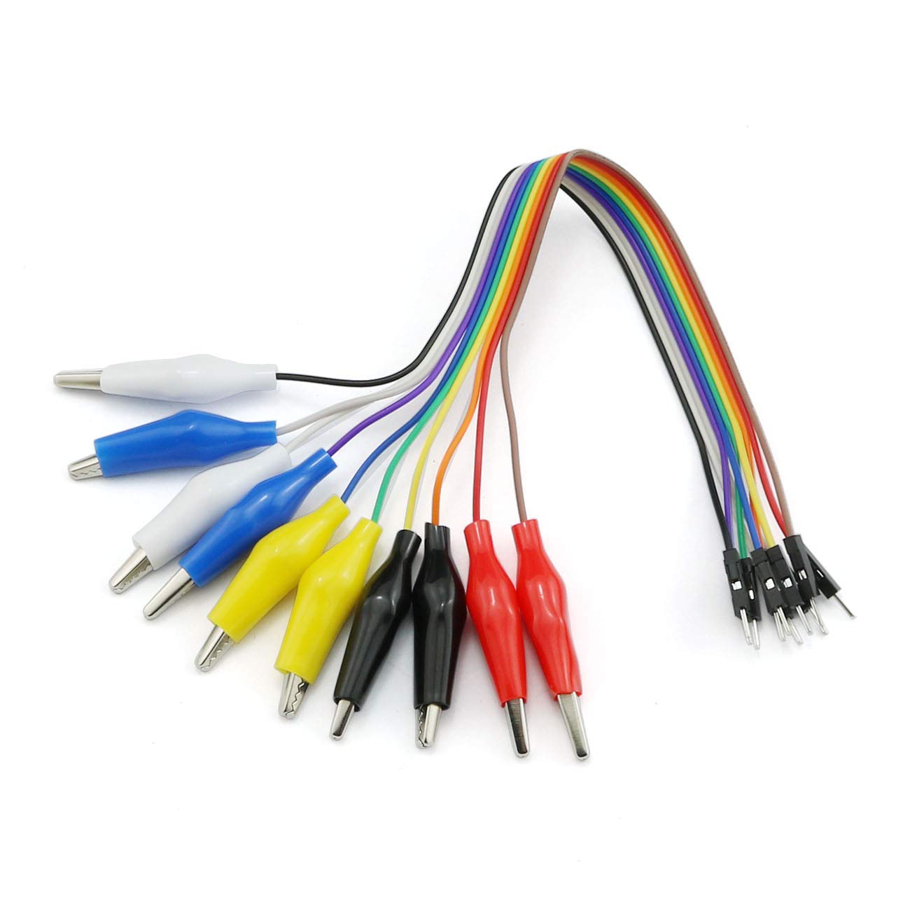 Snapklik.com : Longdex 20PCS 8 Inch Jumper Wire Male To Alligator Clip