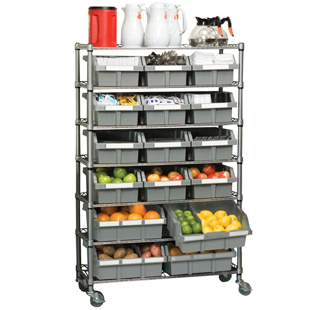 Seville Classics, Heavy Duty NSF Bin Rack Solid Steel Wire Shelving ...