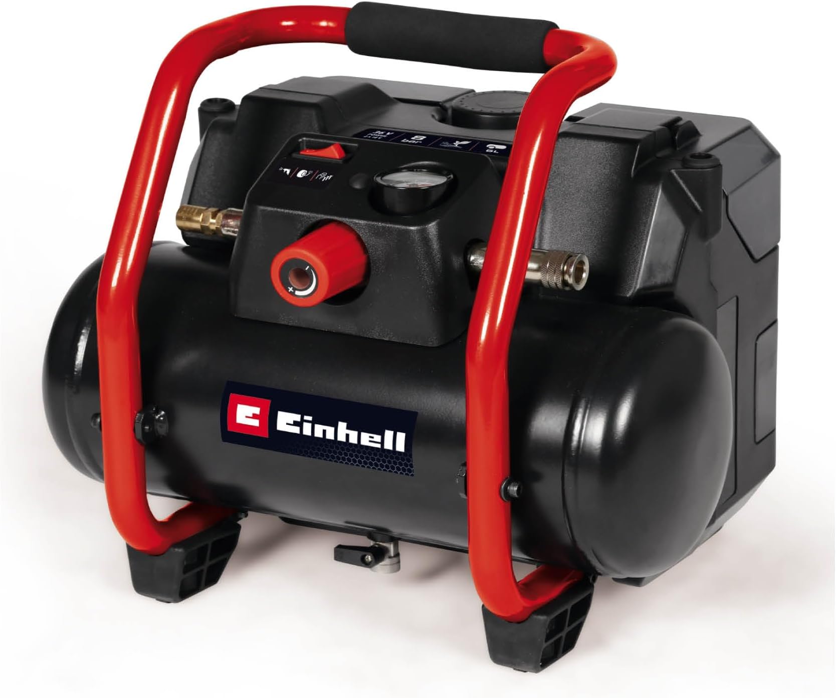 Einhell Kompressor TC-AC 190/6/8 OF (1100 W., max. 8 bar, 6 l-Tank, 185 ...