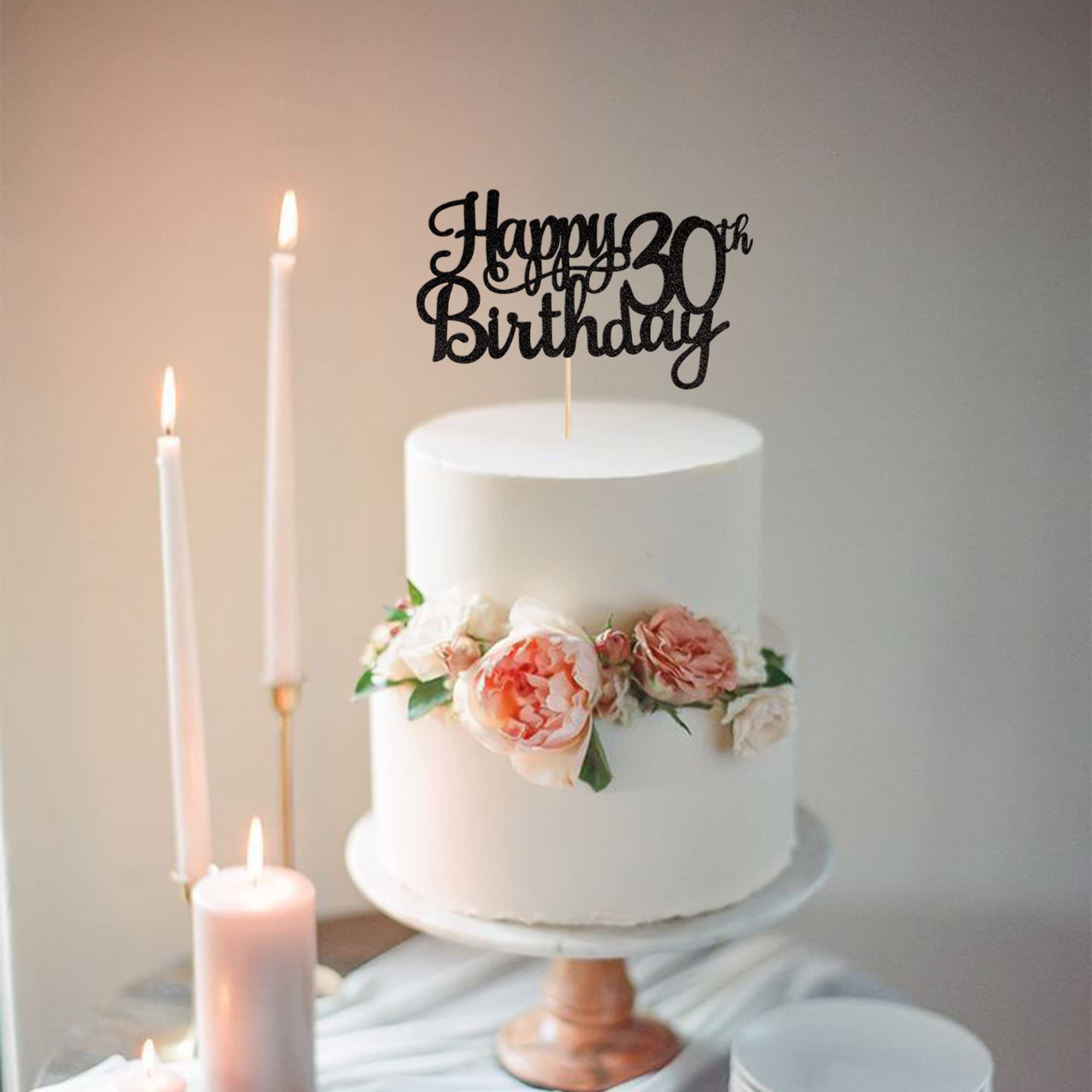 Snapklik.com : 1 PCS Happy 30th Birthday Cake Topper Glitter Cheers To ...