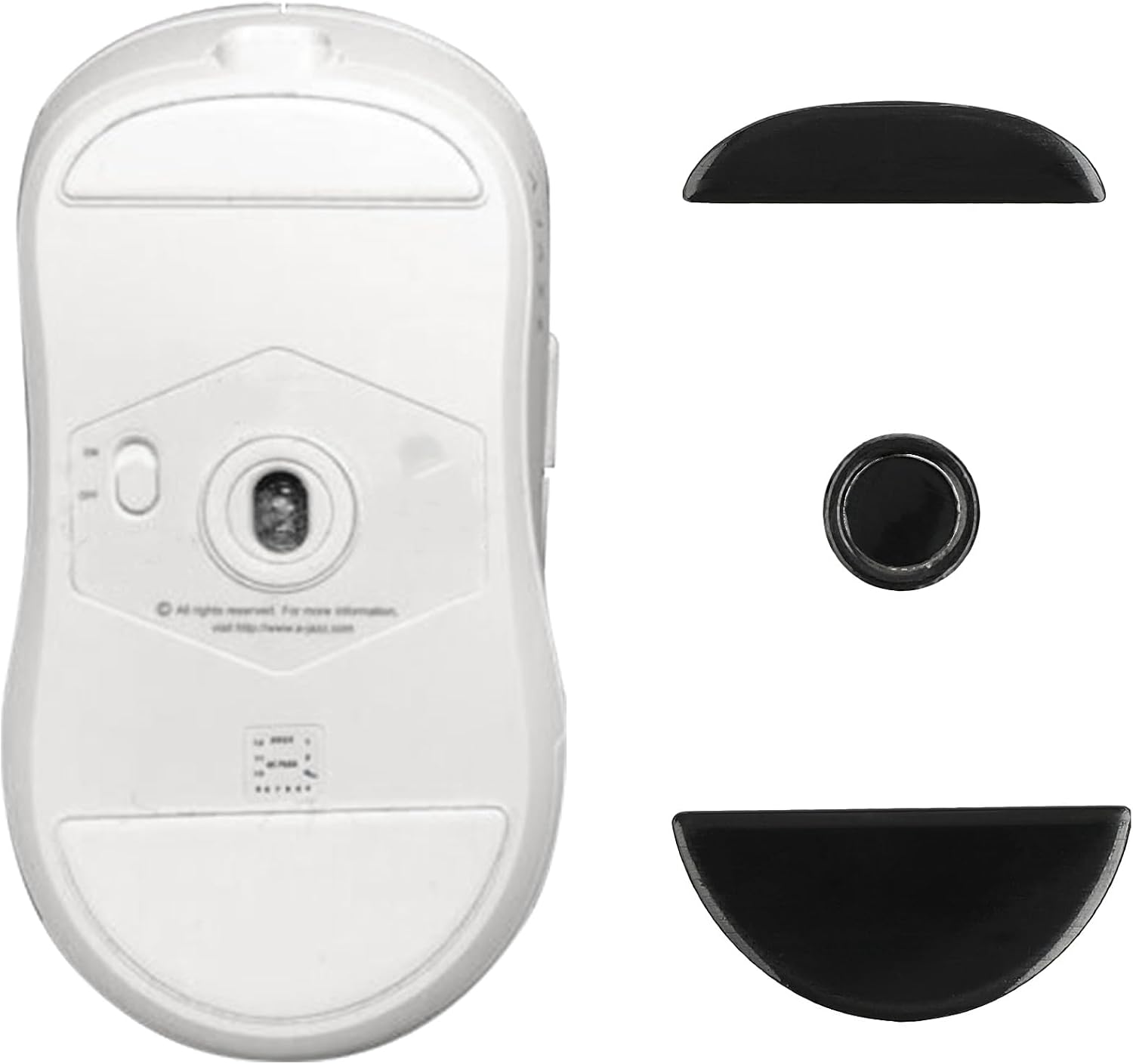Amazon.com: kwmobile Mouse Feet Replacement Compatible with Ajazz AJ199 ...