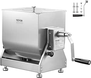 VEVOR Manual Meat Mixer, 15L Tilt Tank Meat Processing Equipment(Mixing ...