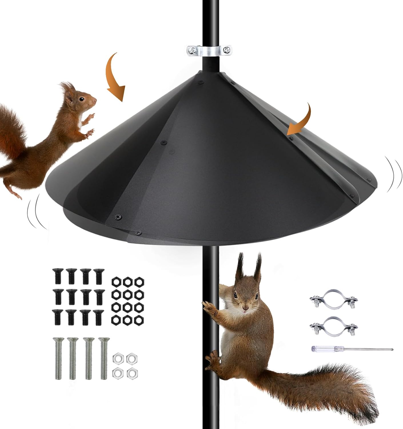 Amazon.com : FAMSTURLON 19 Inch Large Squirrel Baffle for Bird Feeder ...