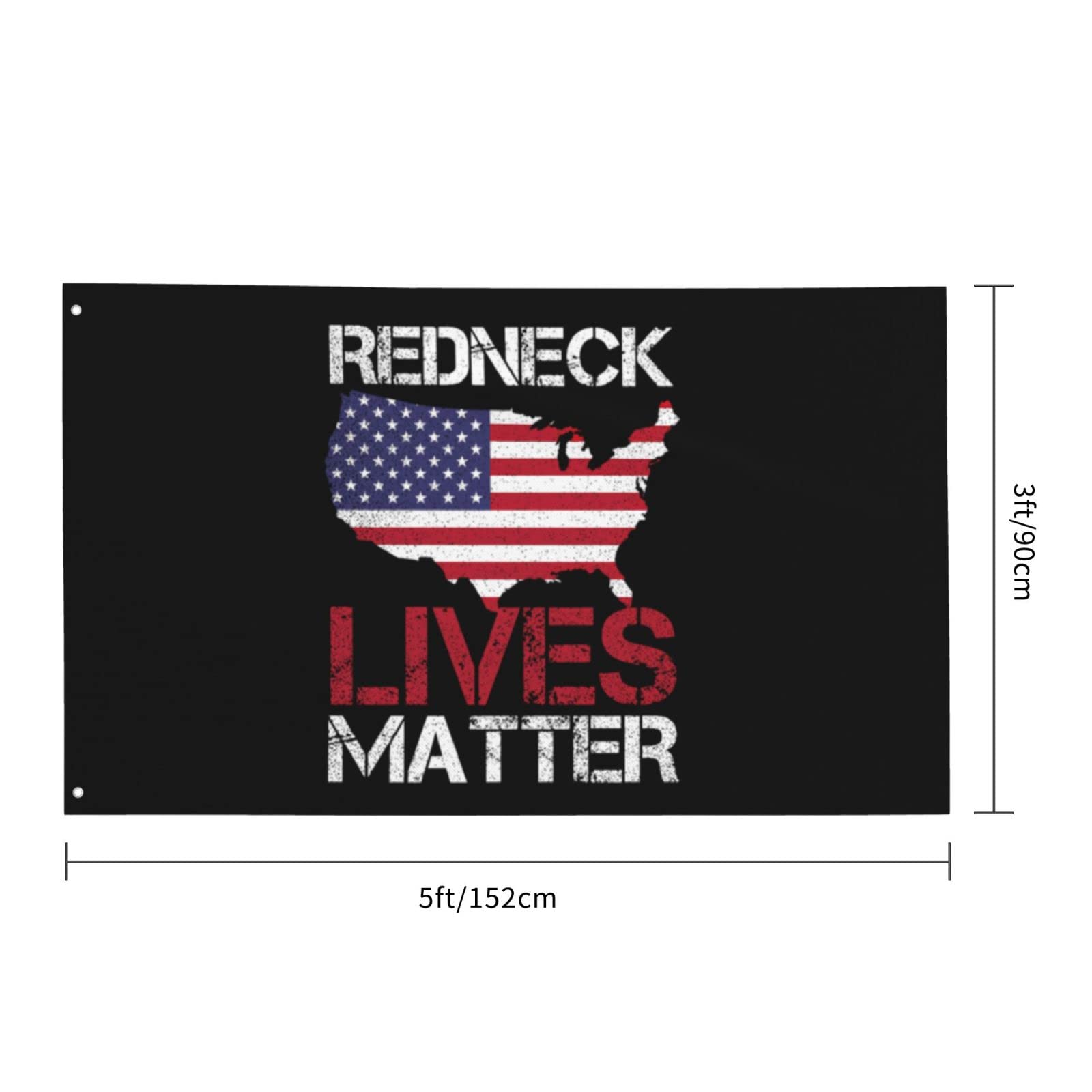 Redneck America Flag Logo Redneck Nation© Flag May Fade Metal Plate