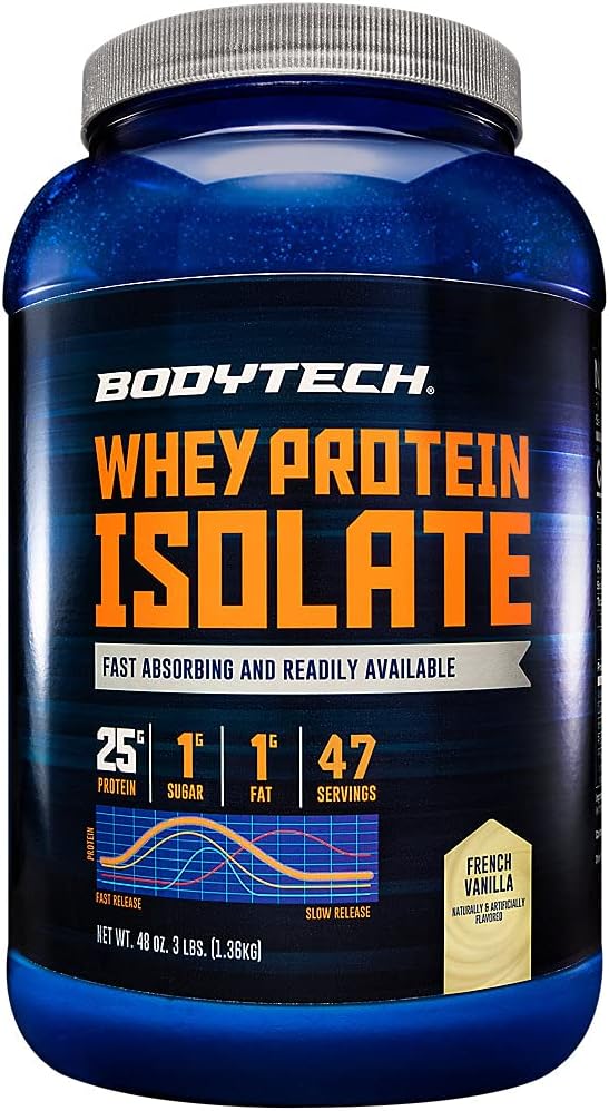 Amazon.com: BODYTECH Whey Protein Isolate Powder - with 25 Grams of ...