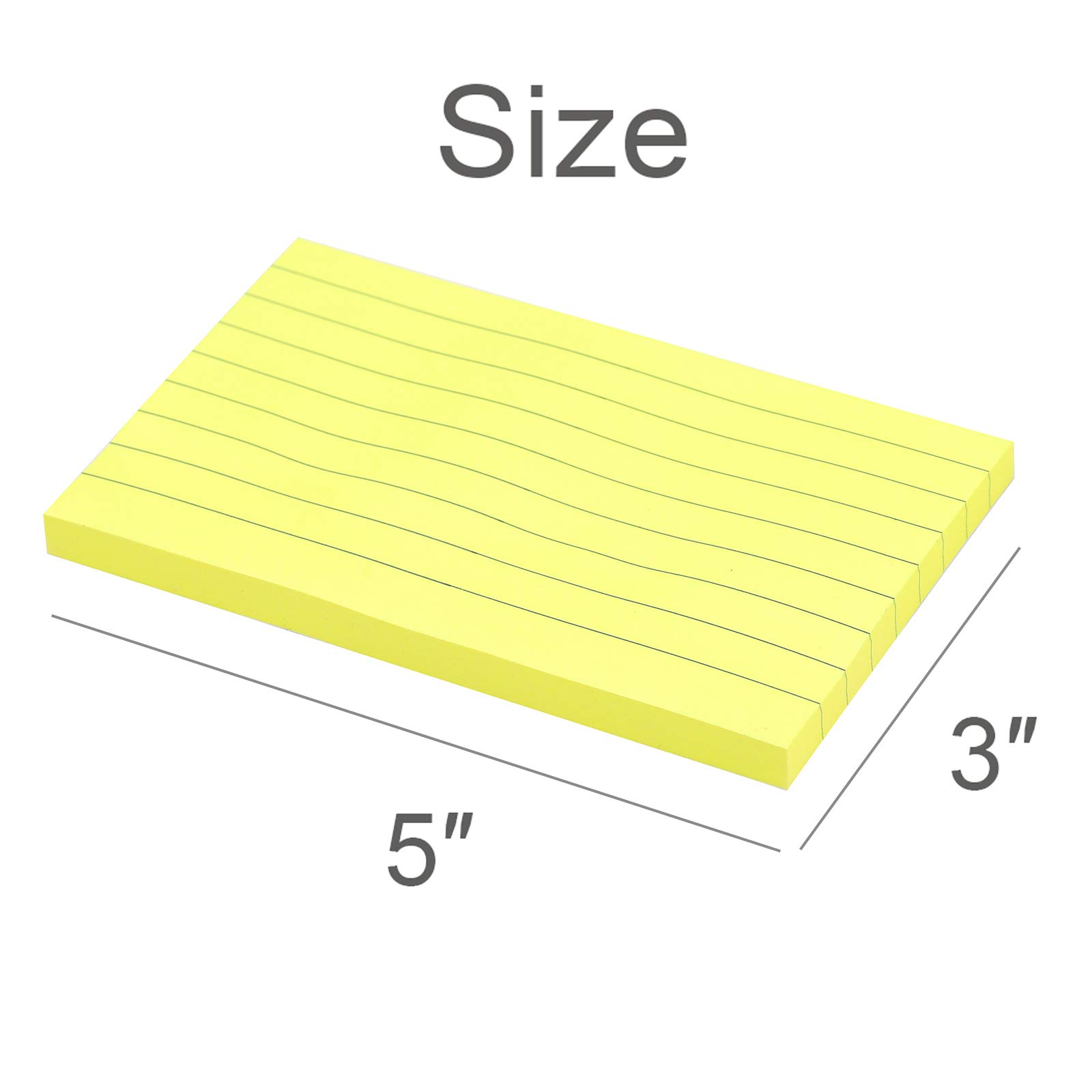 Snapklik.com : Vanpad Lined Sticky Notes 3X5 In Pastel Ruled Post ...