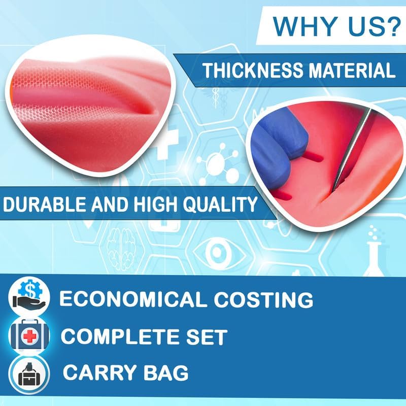 StarSaif Suturing practice Large silicone Surgical Suture for students ...