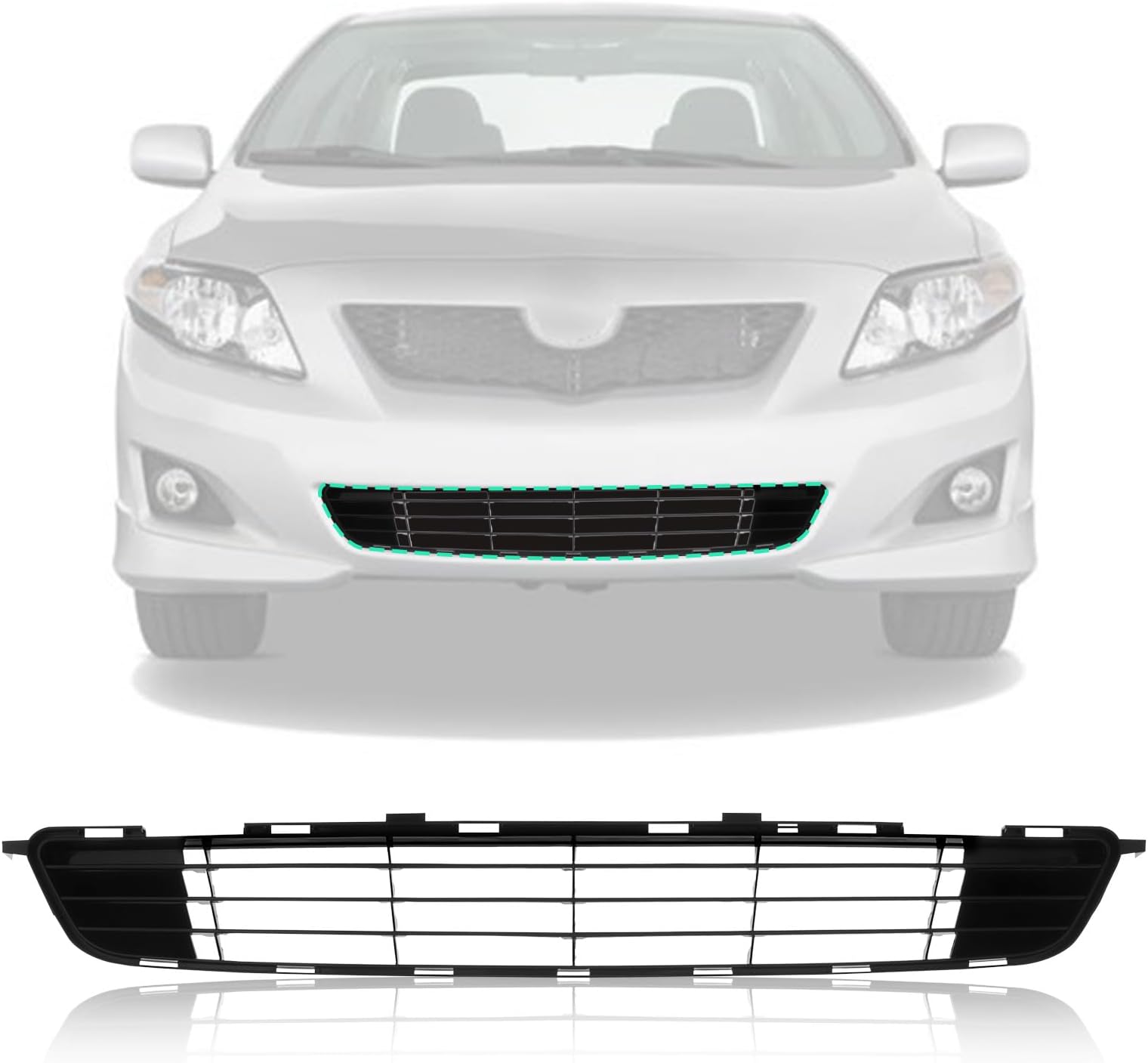 Amazon.com: Hapso Front Center Bumper Lower Grille Corolla Black Direct ...
