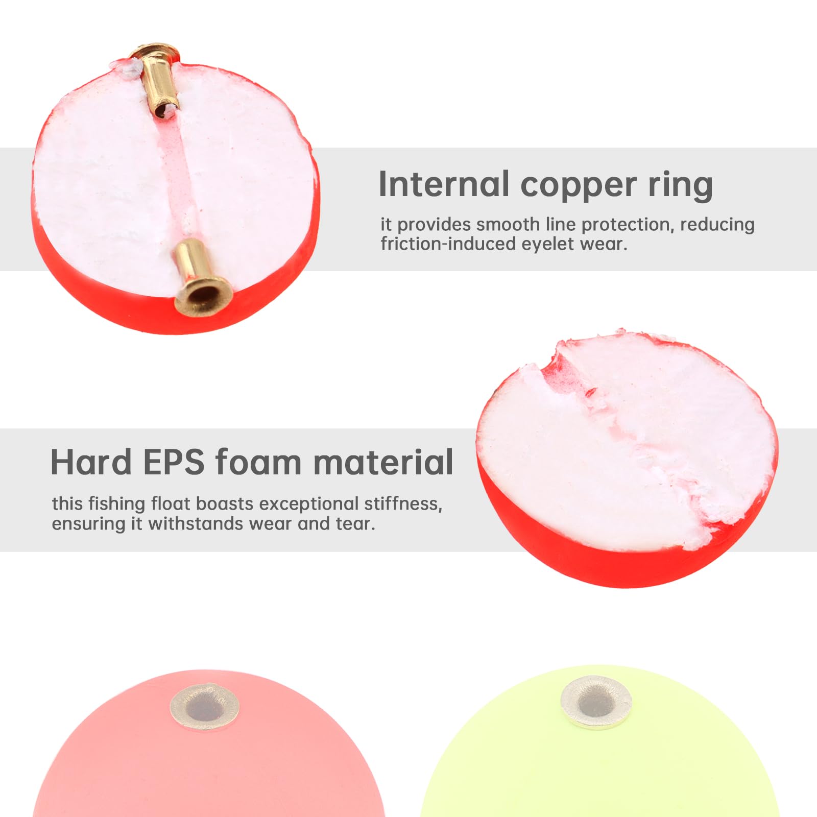 Snapklik.com : 20pcs Fishing Bobber Foam Slip Bobbers, Slip Foam Floats ...