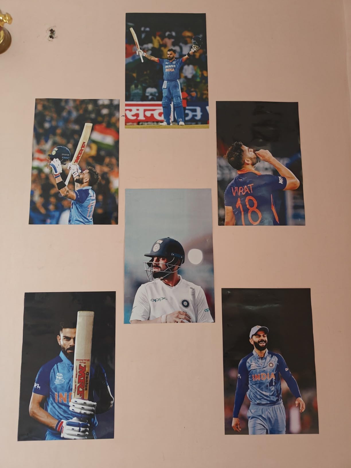 POSTER WALLAH Plastic Set Of 6 Virat Kohli Poster For Home Office And ...