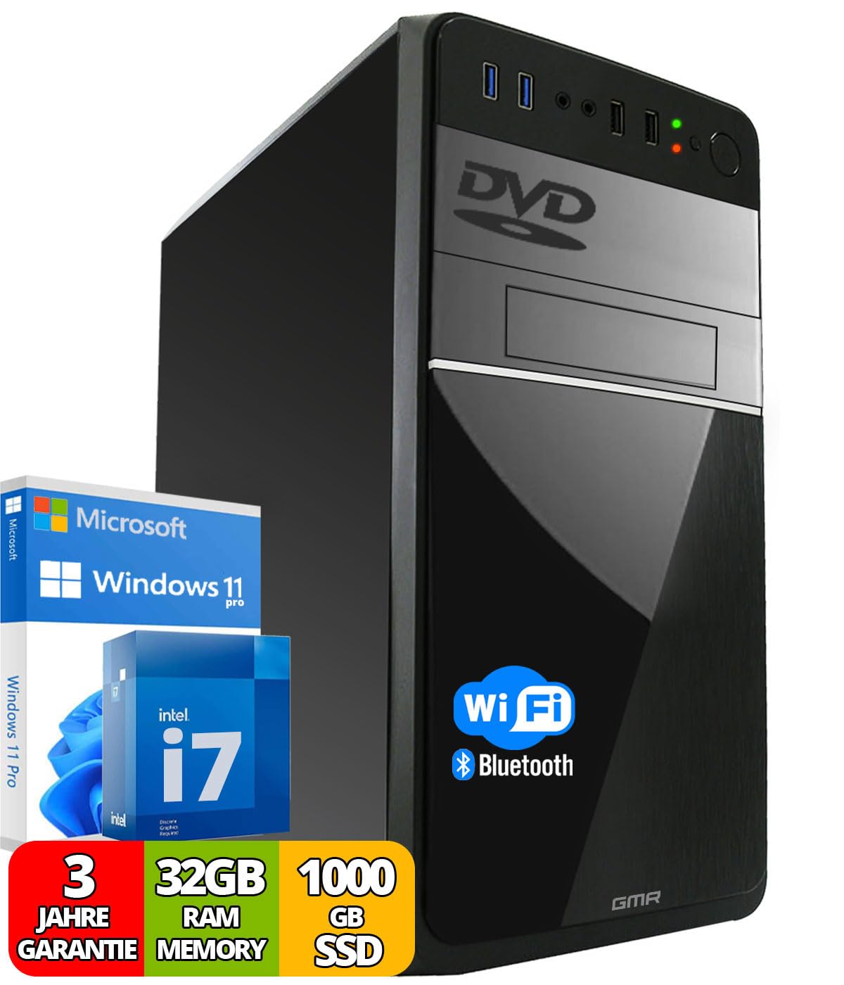 Intel i7 - Business Office Multimedia Computer mit 3 Jahre Garantie ...