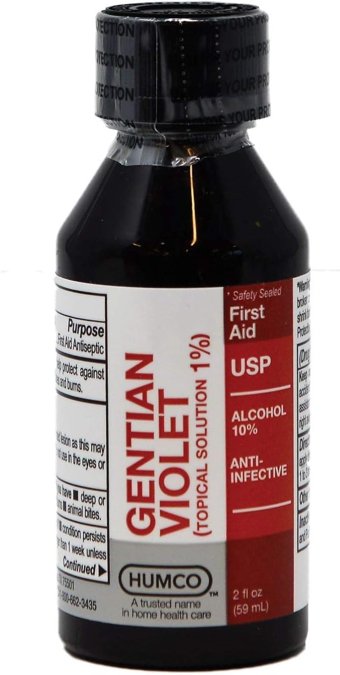 Amazon.com: First Aid Antiseptic Gentian Violet 2 oz. Solution : Health ...