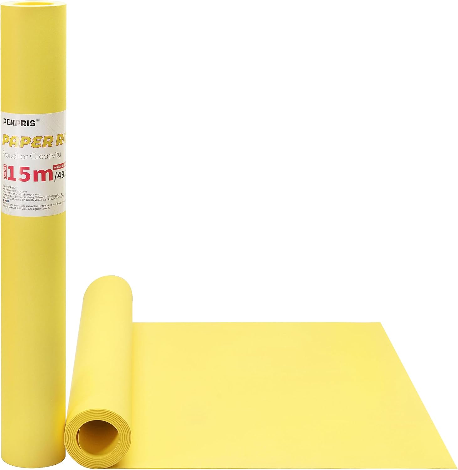 Amazon.com: Yellow Wrapping Paper Kraft Arts Paper Roll - 17.5 inches ...