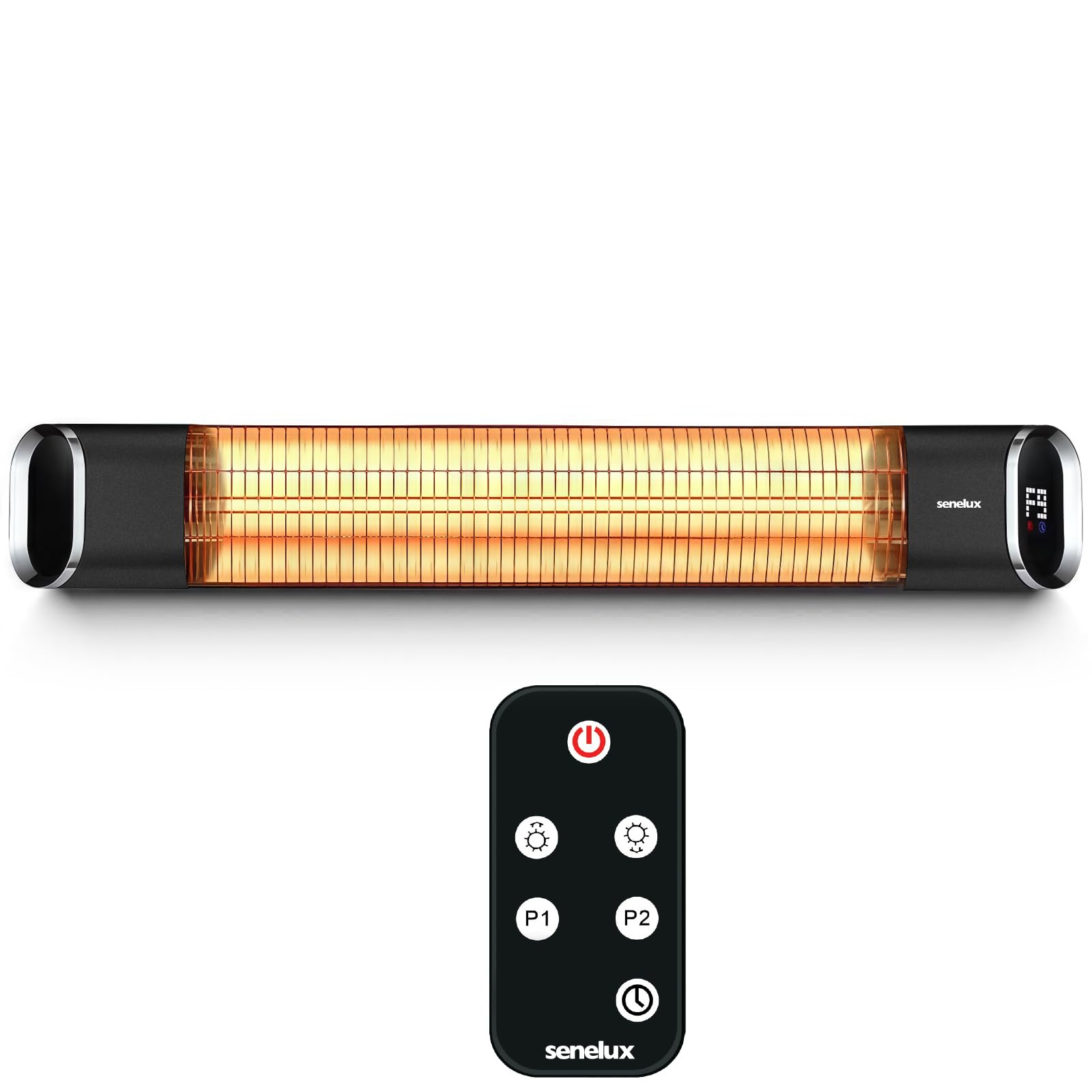 Senelux Electric Infrared Patio Heater Wall Mounted 2000W | IP65 Water ...