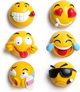Amazon.com: TECHPLUS 3D Emoji Fridge Magnets – Funny Decorative ...