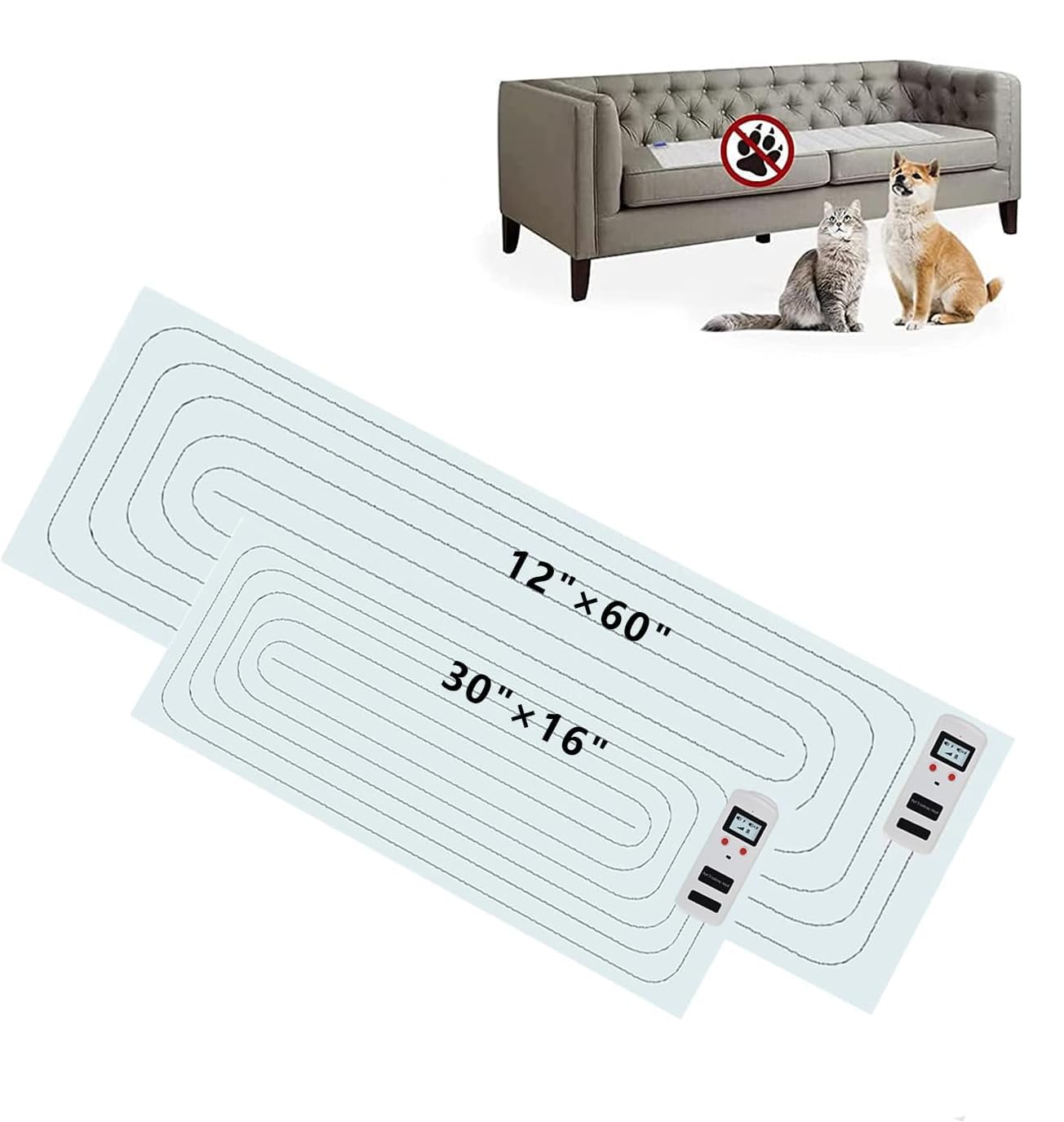 Amazon.com : SEERWAY Scat Pet Shock Mat Upgraded 2 Pieces in Different ...