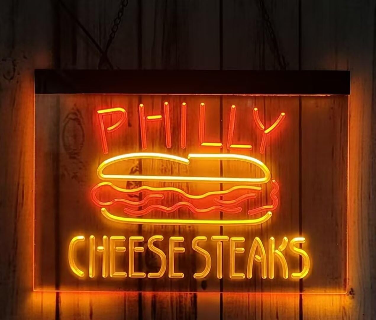 Amazon.com: Bar Neon Light Sign JYSW Philly Cheese Steaks Led Lamp Neon ...