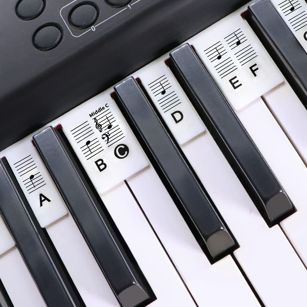 Amazon.com: Removable Piano Keyboard Note Labels for 61 Key Full Size ...