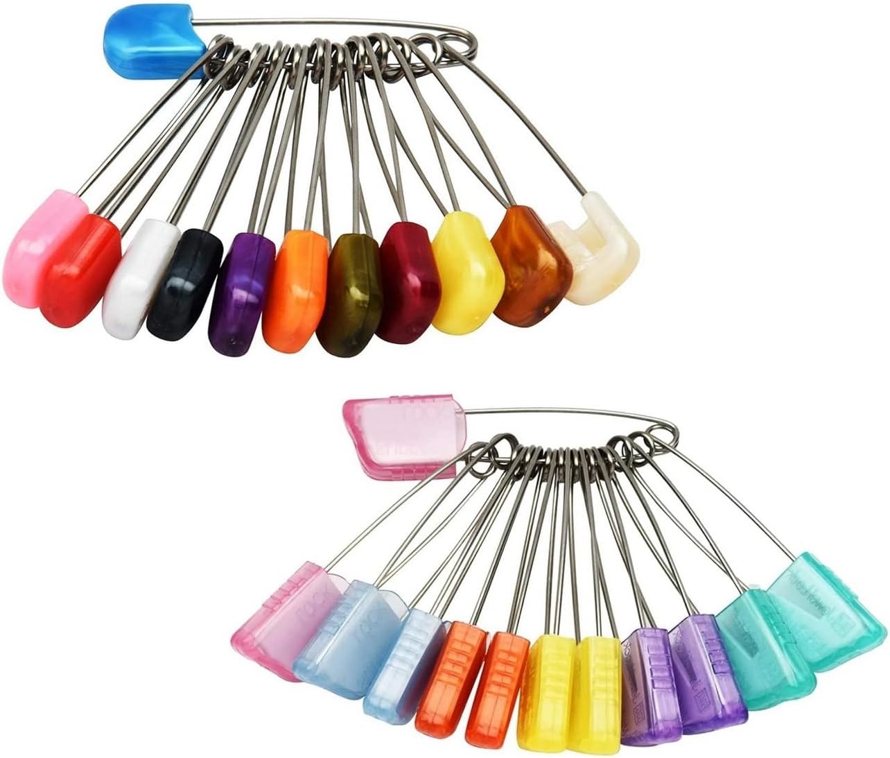 Zintalic 12 Pcs. Multi Color Fancy Stainless Steel Safety Pin Saree Pin ...