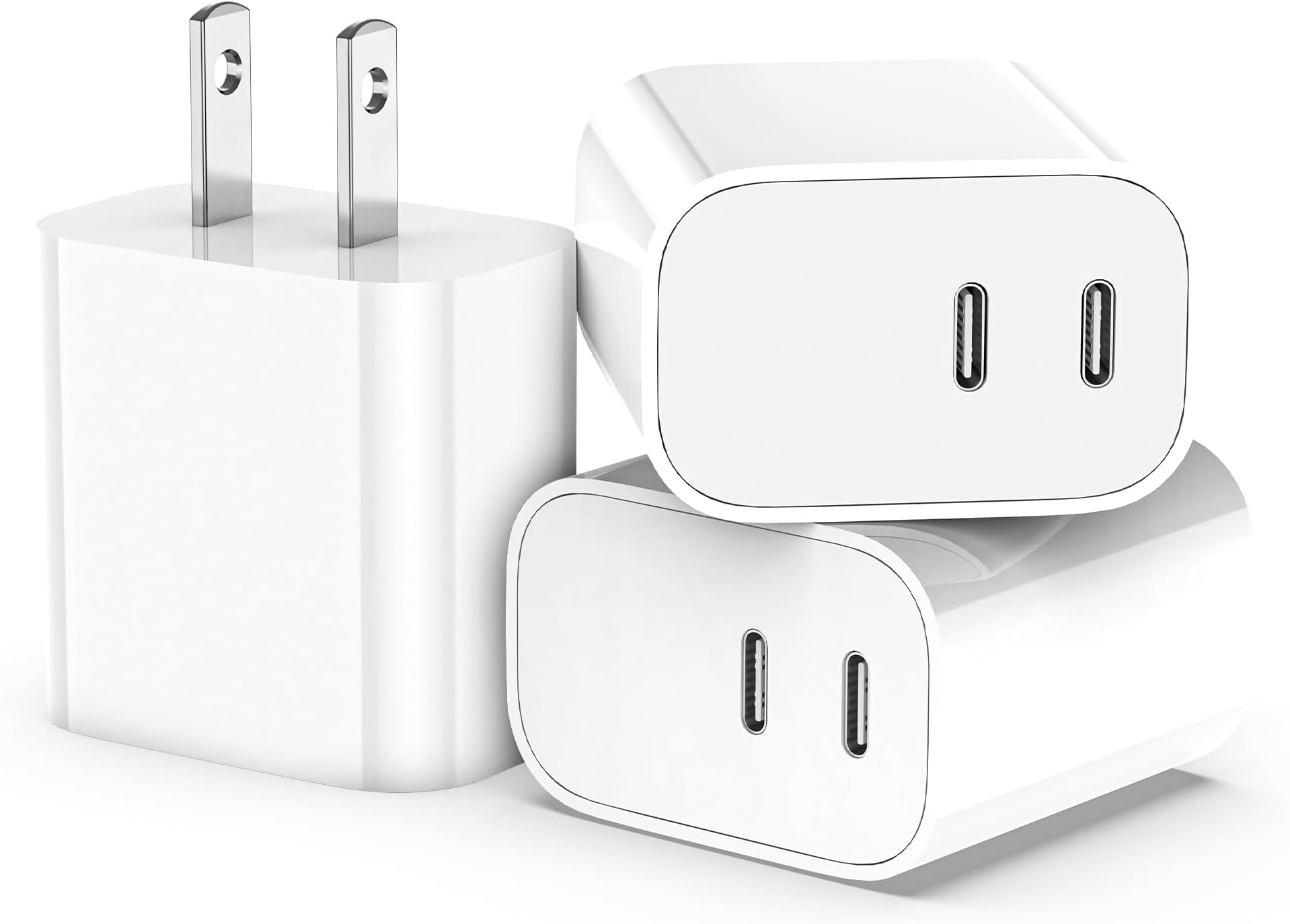 Amazon.com: X-EDITION USB Wall Charger,4-Pack 2.1A Dual Port USB Cube ...