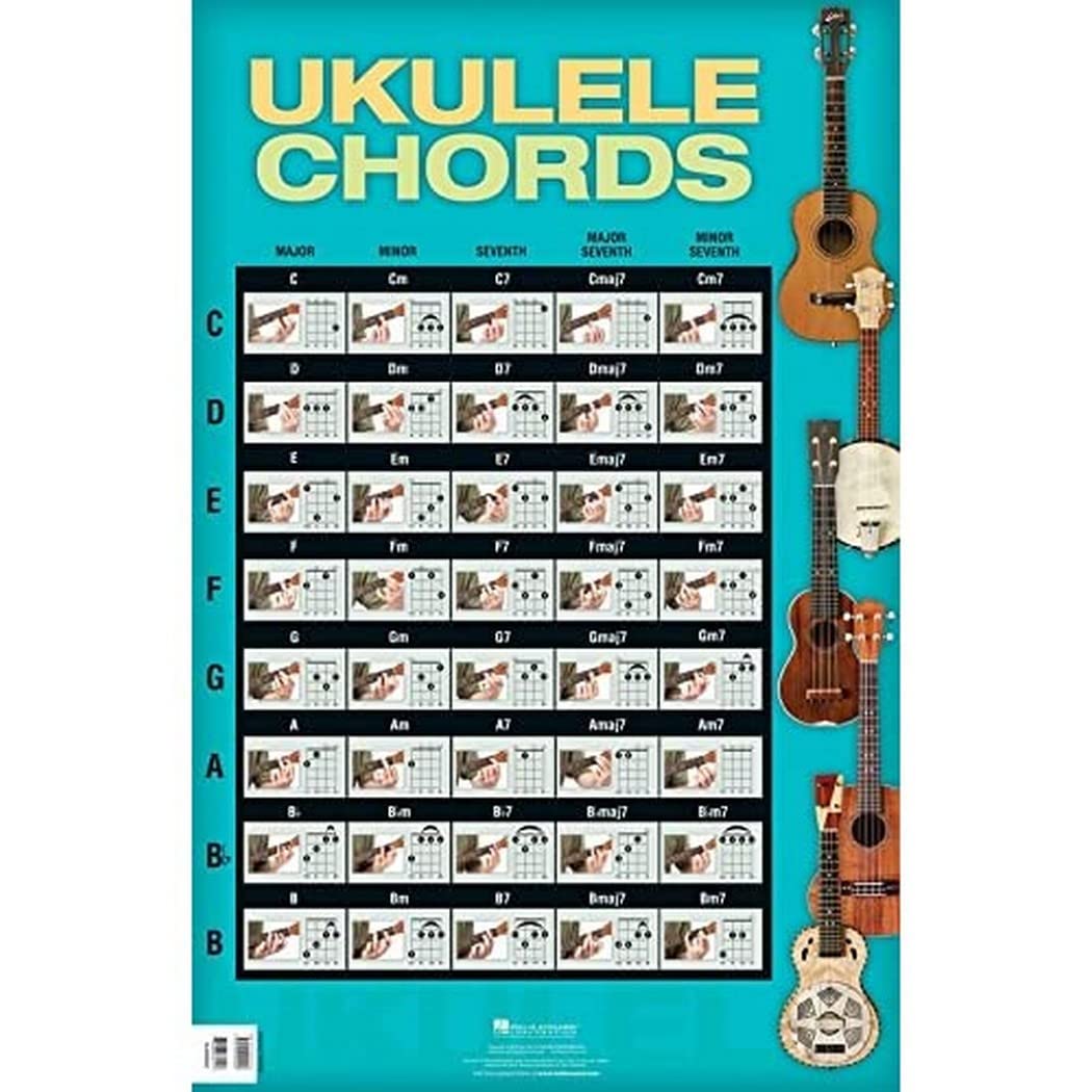 Amazon.com: Ukulele Chords - Poster 22 X34: 9781458494443: Hal Leonard ...