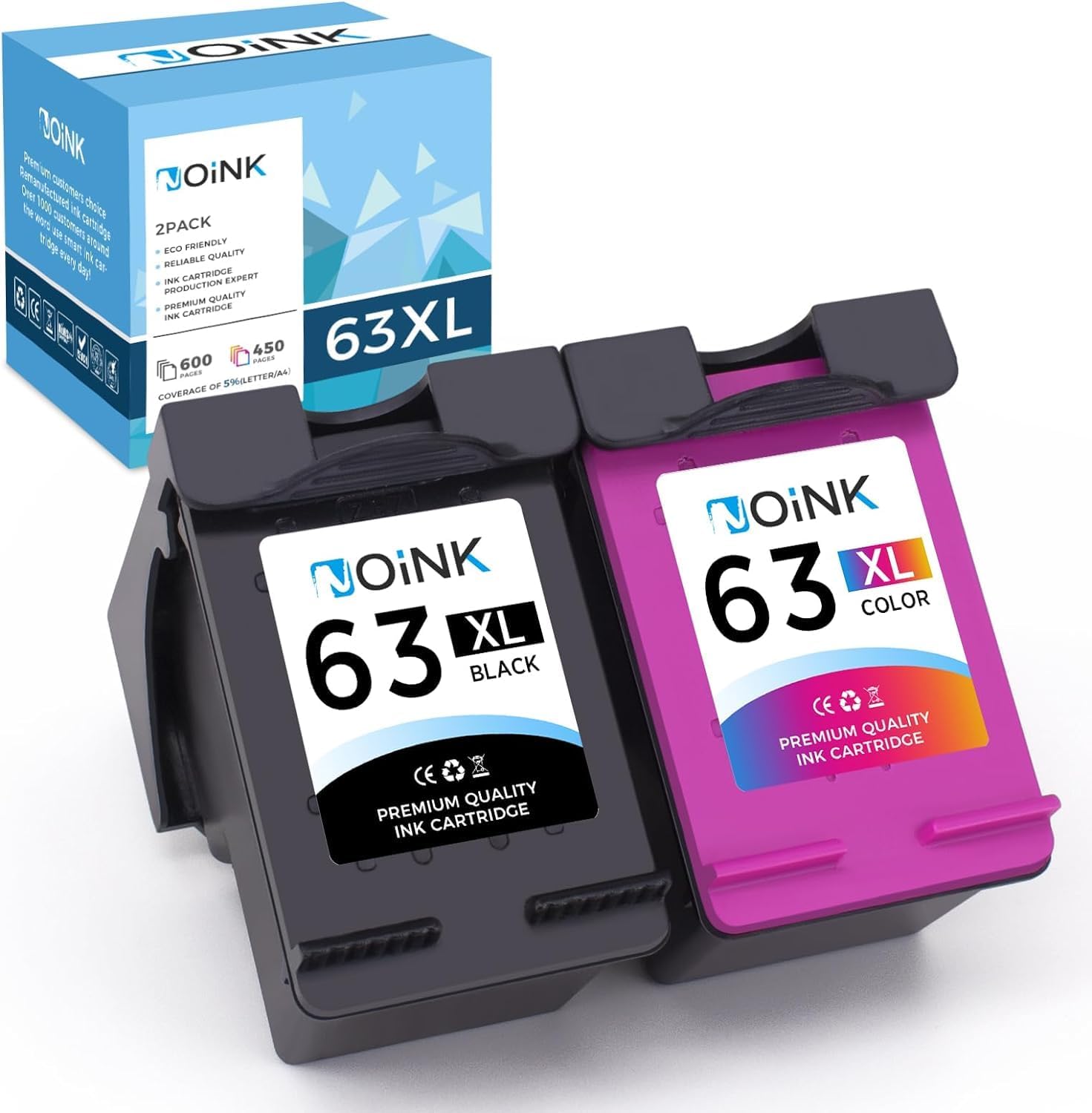 Amazon.com: Ink 63 Printer Ink 63 Replacement for HP Ink 63 HP 63 Ink ...