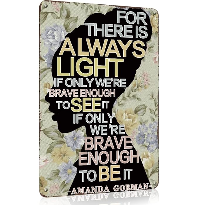 Buy Amanda Gorman Metal Sign Poster, Amanda Gorman Wall Art Decor The ...