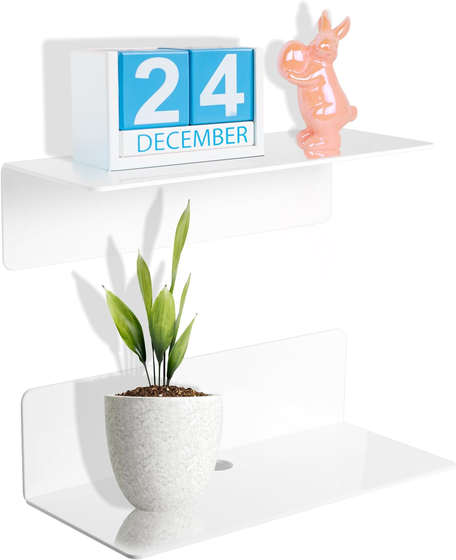 BSDYCL Acrylic Floating Wall Shelves – Small Clear Display Shelves with ...