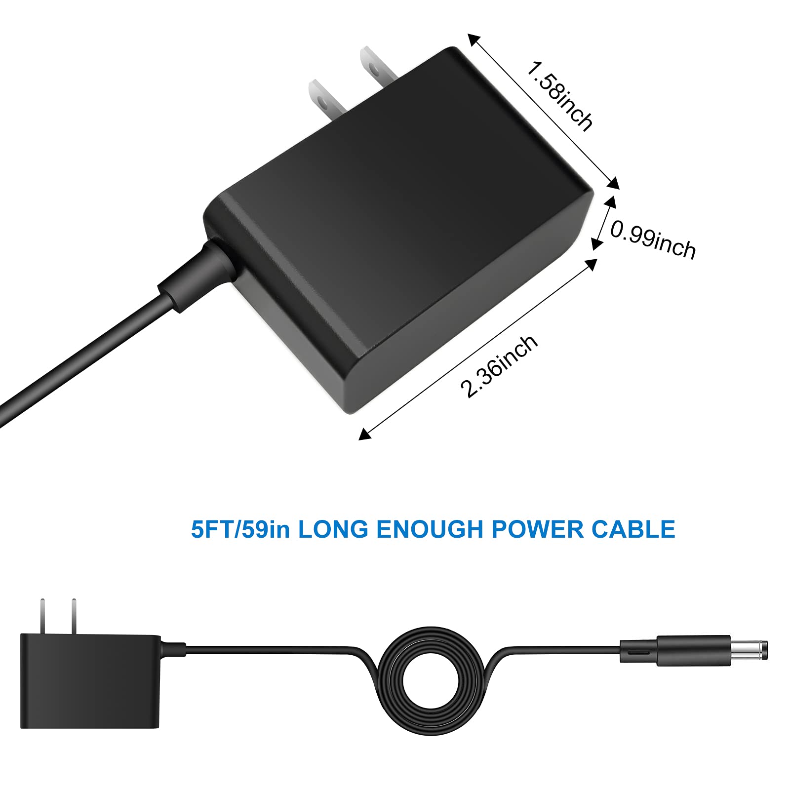 Ac Adapter 6V 2A AC/DC Power Adapter - 5.5x2.1mm Center Negative Tip ...