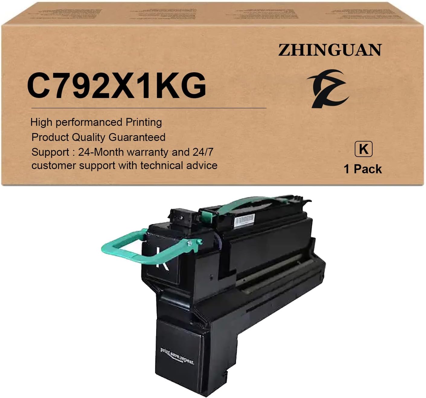 Amazon.com: ZHINGUAN C792X1KG C792 High Yield Black Toner Cartridge ...