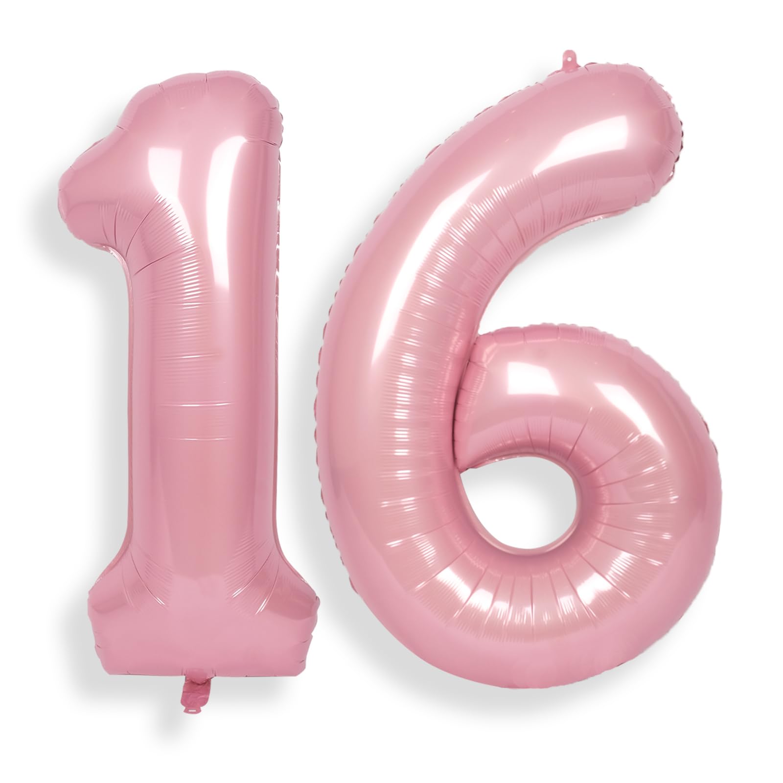 Amazon.com: SUWEN 40 Inch Pink Large 16 Number Balloons Big Foil Helium ...