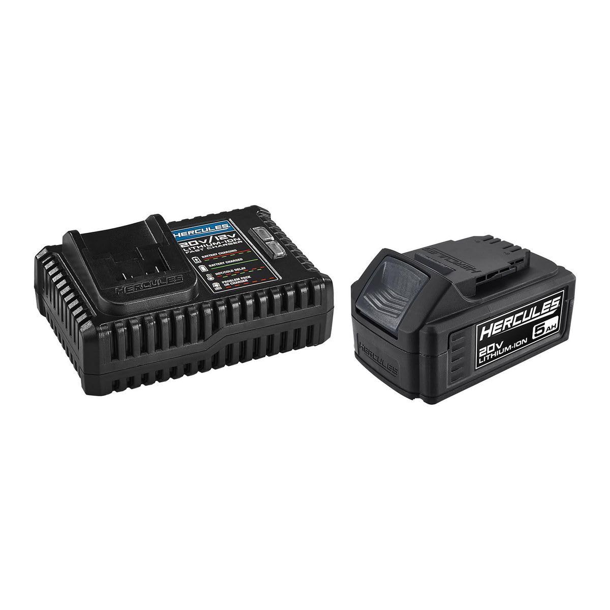 Amazon.com: 20V 5 Ah Extended-Performance Lithium-Ion Battery and 4 Amp ...