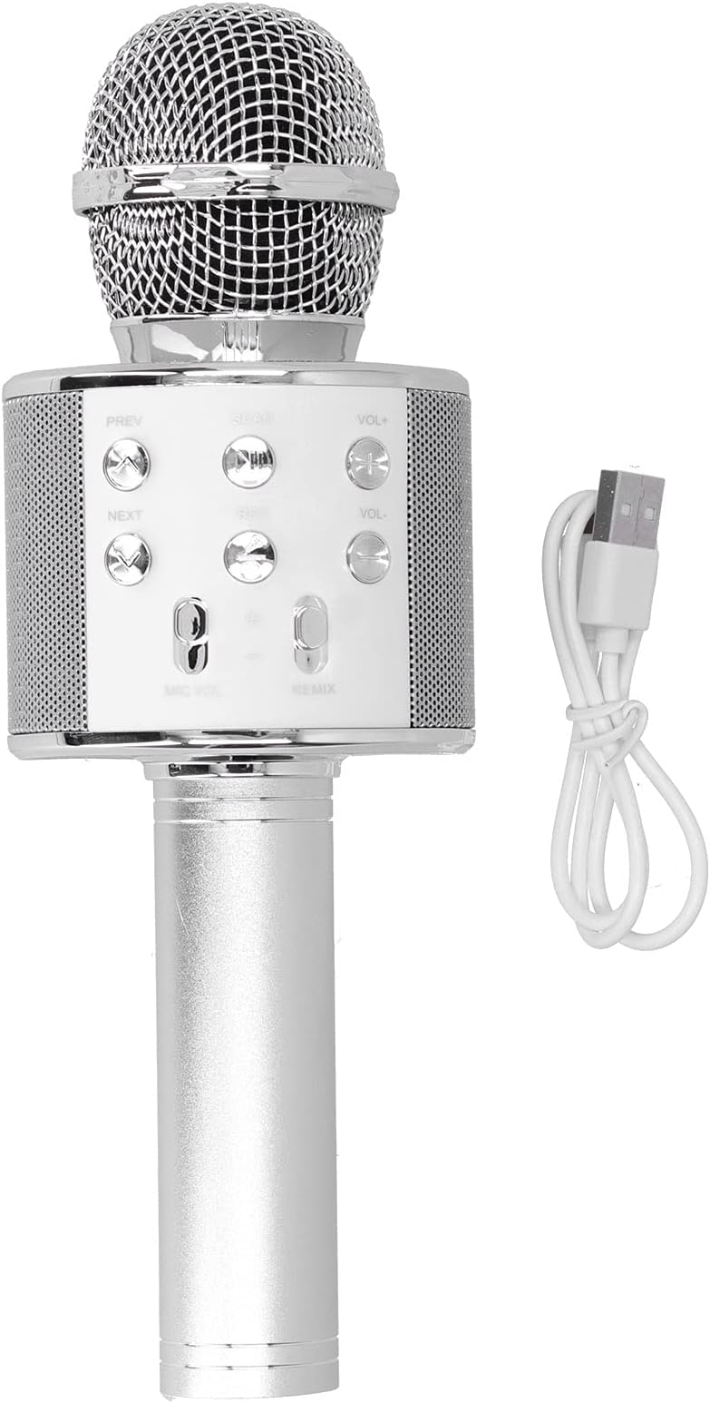 Amazon.com: WS-858 Bluetooth Karaoke Microphone Recording 3-in-1 ...